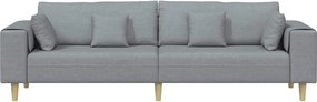 Pohovka Světle šedá 250 x 77 x 76 cm textil 3335143
