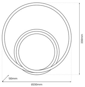 LED Nástěnné svítidlo LUCERO LED/13W/230V zlatá
