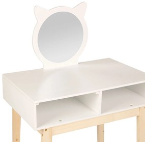 Ostaria Dětský toaletní stolek se zrcadlem Lila 37x60x87 cm