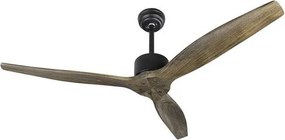 NV 5231301 Stropní ventilátor VENTO tělo z oceli černá a dřevěné listy - NOVA LUCE