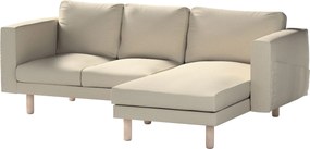 Potah na pohovku IKEA Norsborg 3-místná se šezlongem barva béžová látka pletený vzor