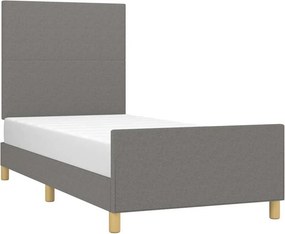 Rám postele bez matrace tmavě šedá 80 x 200 cm textil 3124848