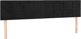 Box spring postel s matrací černá 200x200 cm samet 3127513