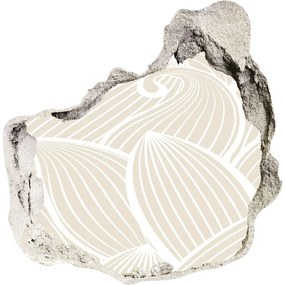 Wallmuralia Nálepka 3D díra samolepící Listí vzor 75x75 cm