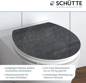 Eisl Sanitär WC prkénko MDF Soft Close Black Stone High Gloss 80535