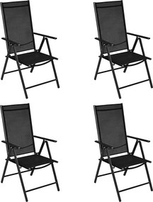 5dílný zahradní jídelní set hliník černý 3070631