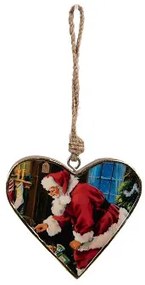 Vánoční dřevěná ozdoba HEART Clayre &amp; Eef 6H2386L