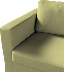 Potah na pohovku IKEA  Karlstad 3-místná, nerozkládací, dlouhý barva zelená látka lesklé, sametová