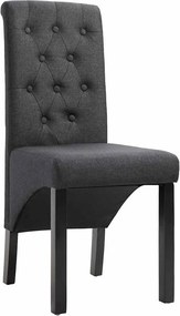 Jídelní židle 4 ks tmavě šedé textil 276965