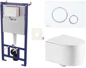 Závěsný wc set do lehkých stěn / předstěnová SAT SIKOSSREX7276K