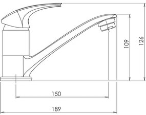 Novaservis Metalia ECO+ Dřezová baterie, chrom 57096,0E