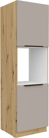 ARIA li | vysoká skříňka 60 DP-210 2F na vestavnou troubu | 60 cm | ANTI FINGERPRINT povrch | artisan/béžová