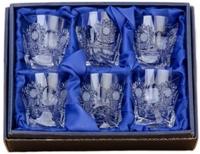 Onte Crystal Bohemia Crystal ručně broušené sklenice na destiláty Quadro 500pk 55 ml 6KS