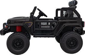 Ramiz Terénní auto OFF-ROAD 3.0 pro děti černé + dálkové ovládání + pomalý start + pásy + LED a zvuky