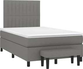 Box spring postel s matrací tmavě šedá 120x190 cm textil 3270370