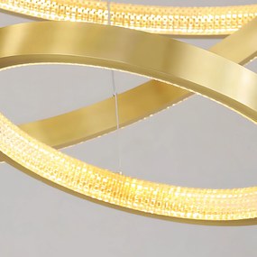 Toolight Toolight, LED stropní svítidlo 60cm, 55W, 3500lm + dálkové ovládání, APP1772-CP, zlatá matná, OSW-06351