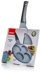 Banquet Pánev na 4 lívance s nepřilnavým povrchem Granite Grey, pr. 26 cm