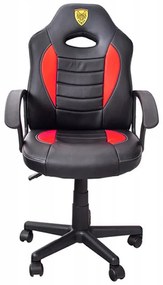 Dětská ergonomická herní židle v červené barvě