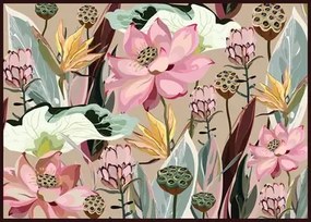 INTERDRUK Puzzle Flowers: Lotusy a Protey / 1000 dílků / 67x48 cm