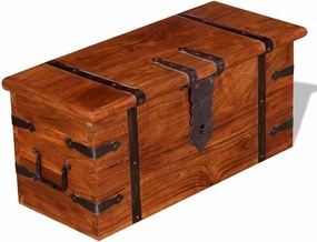 Set dvou úložných truhel masivní dřevo 244050
