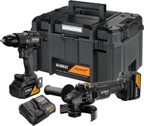 DeWALT - 18V AKU sada příklepové vrtačky a úhlové brusky, McLaren, 2x aku 5,0 Ah Li-Ion XR, nabíječka DCK2223MP2T