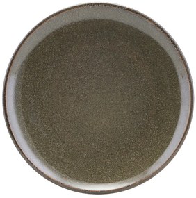OnaDnes -20% House Doctor Hnědozelený kameninový talíř Lake 27 cm