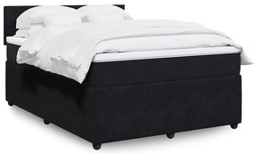 Box spring postel s matrací černá 140 x 190 cm samet 3287736