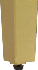 vidaXL Konzolový stolek masivní mangovník šedý s mosazí 110x35x76 cm [246682]