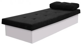 Jednolůžková postel Nikroguta, Úložný prostor: bez úložného prostoru, Barva: bílý, Potah: Suedine 24