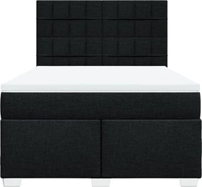 Box spring postel s matrací černá 140x200 cm textil 3292813