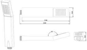 Sapho Sapho, Ruční sprcha, 215mm, ABS/chrom, 1204-08