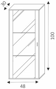 MAXIVA Obývací stěna - DINO, bílá/dub milano