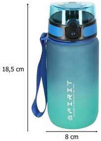 Creative Corner Láhev na vodu bidon s brčkem sportovní 600ml modrozelená