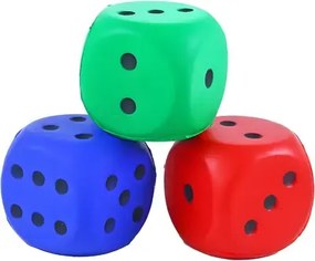 Pěnový míček kostka s puntíky / Míček / 6 cm / 3 barvy / od 3 let