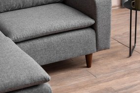 Hanah Home Rohová pohovka LUNGO MINI světle šedá