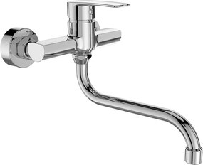 Mereo, Mereo Dřezová nástěnná baterie, Pego, 150 mm, s ramínkem trubkovým o 18 mm - 200 mm, chrom, MER-CB30101P