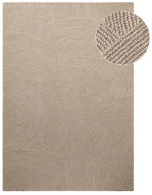 Béžový ručně tkaný vlněný koberec 80x150 cm Calmio – Hanse Home
