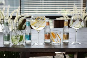Sklenička se stříbrným nápisem Gin Tonic - Ø12*22cm/880ml