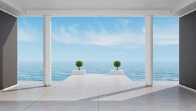 Postershop Fototapeta vliesová: Výhled na moře (terasa) - 368x254 cm