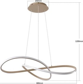 Brilagi - LED Stmívat. lustr na lanku INFINITY LED/80W/230V 80x80 cm béžová + DO