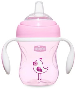 Chicco Hrneček učící Transition s držadly 200 ml, 4m + Růžový