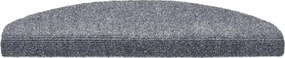 Schodové rohože samolepicí 20 ks 65 x 21 x 4 cm světle šedé, půlkulaté, velké 3365646