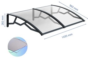 ARTPLAST Vchodová stříška 100x145cm, čirá