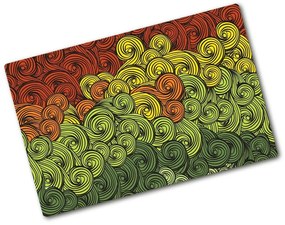 Wallmuralia Kuchyňská deska skleněná Barevné vlny 80x52 cm