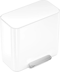 Simplehuman Mini pedálový odpadkový koš na tříděný odpad 15 l, bílá