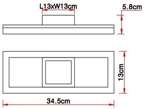 Globo 67297D1 - LED Stropní svítidlo BEATRIX LED/12W/230V