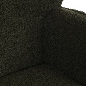 Relaxační křeslo ušák s podnožkou RENI - zelená látka bouclé
