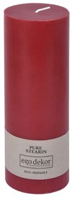 Červená svíčka Eco candles by Ego dekor Friendly, doba hoření 60 h