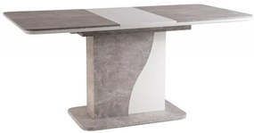 Rozkládací jídelní stůl SYRIUS Signal Bílá / beton