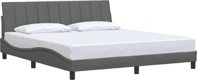 Rám postele bez matrace Hanko tmavě šedý 180 x 200 cm textil 3310406